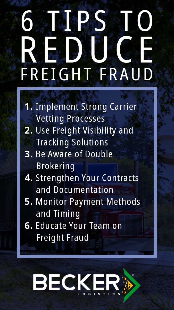 How to Reduce Freight Fraud in 2024 - Becker Logistics